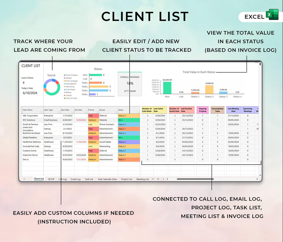 The Ultimate Client Tracker Dashboard – Dariet